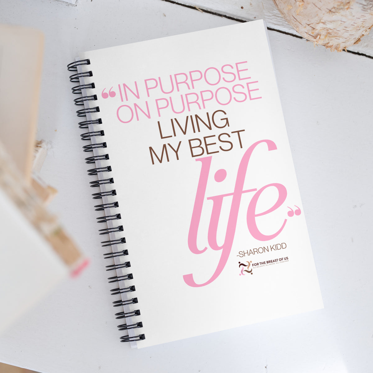 Living My Best Life | Spiral notebook – For the Breast of Us