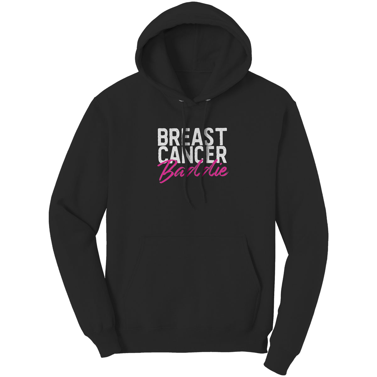 Breast Cancer Baddie (White Logo) Hooded Sweatshirt – For the Breast of Us