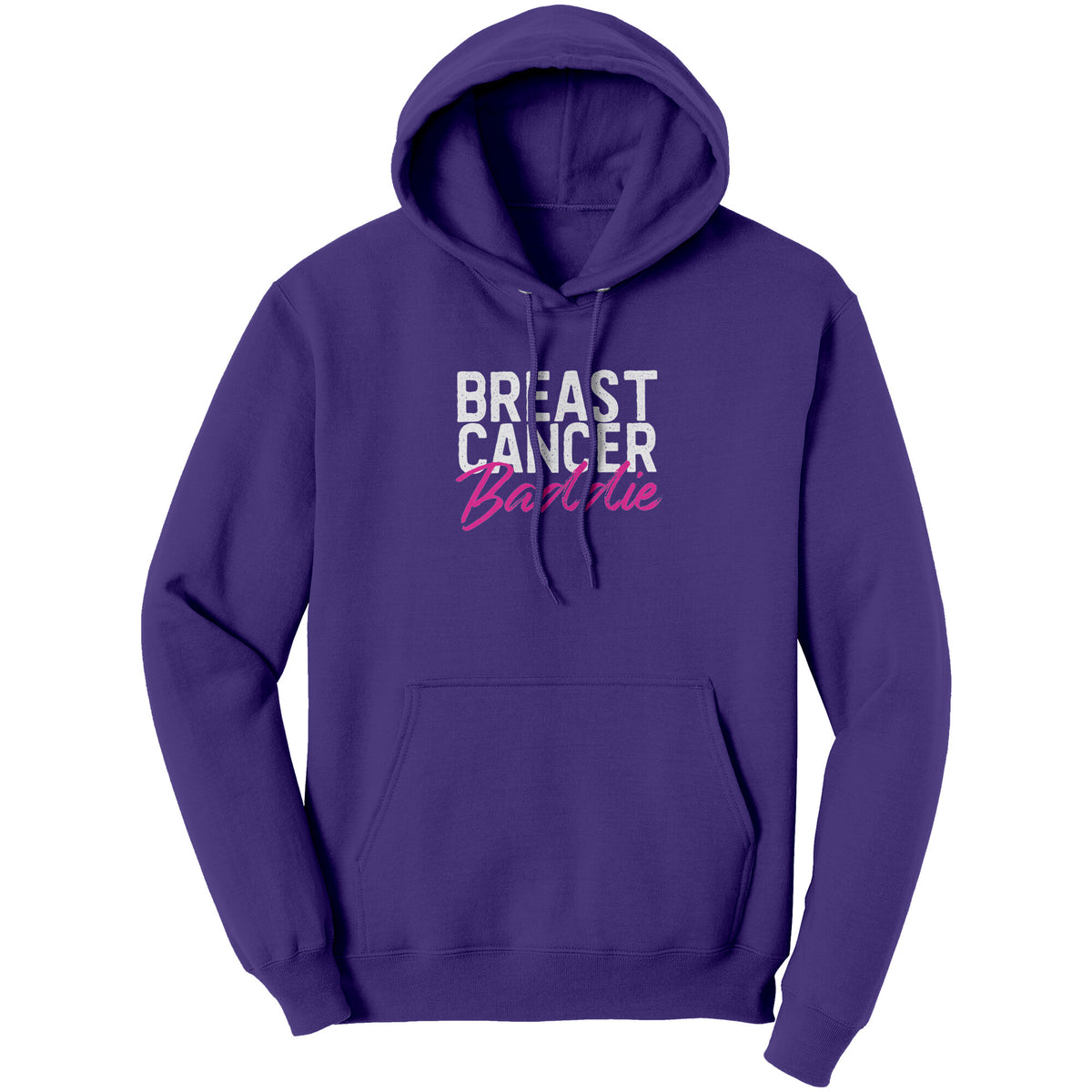Breast Cancer Baddie (White Logo) Hooded Sweatshirt – For the Breast of Us