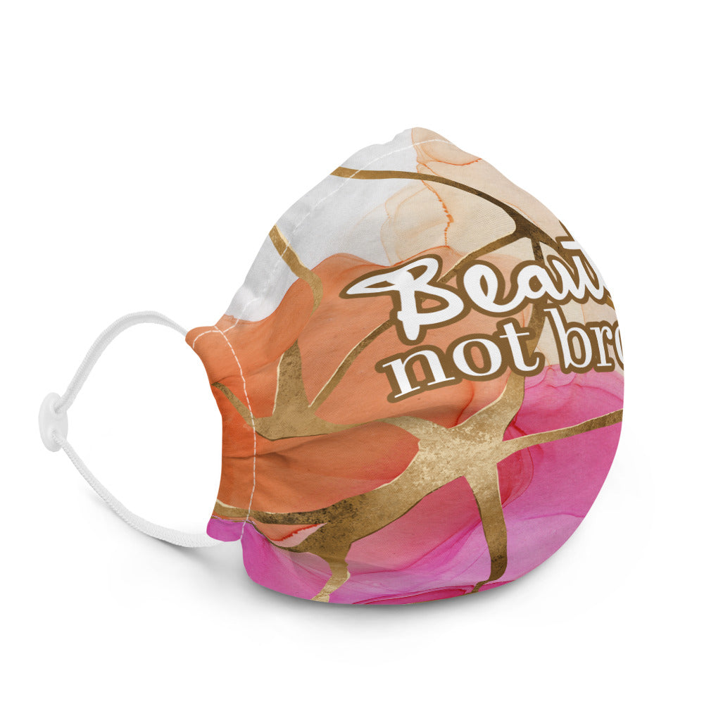 Beautiful not Broken Sunset Kintsugi Watercolor Premium face mask – For ...